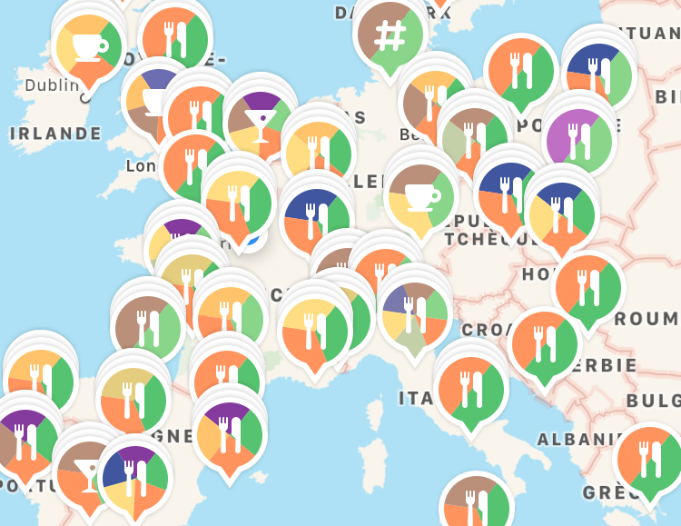 A Vegan world map is available on Mapstr