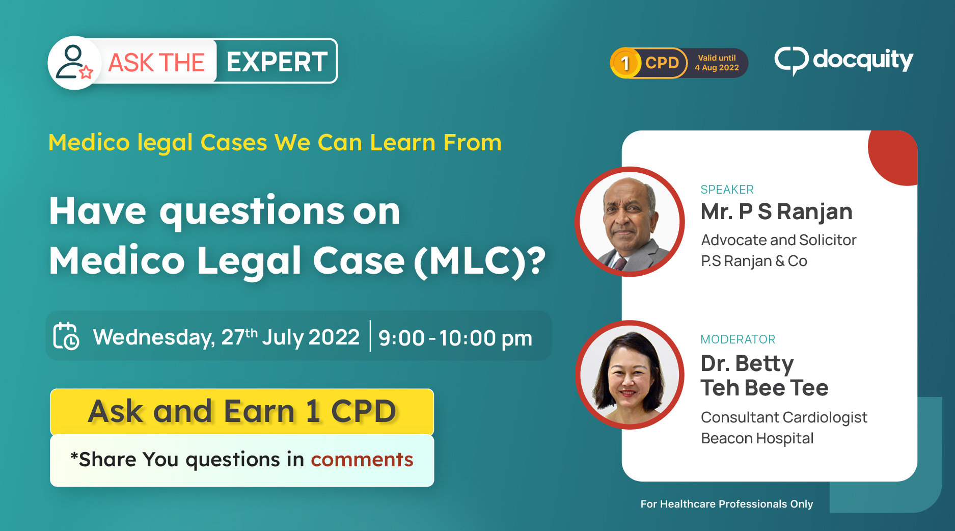 ASK and EARN 1 CPD POINT