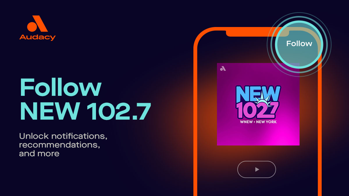 Follow NEW 102.7 on Audacy