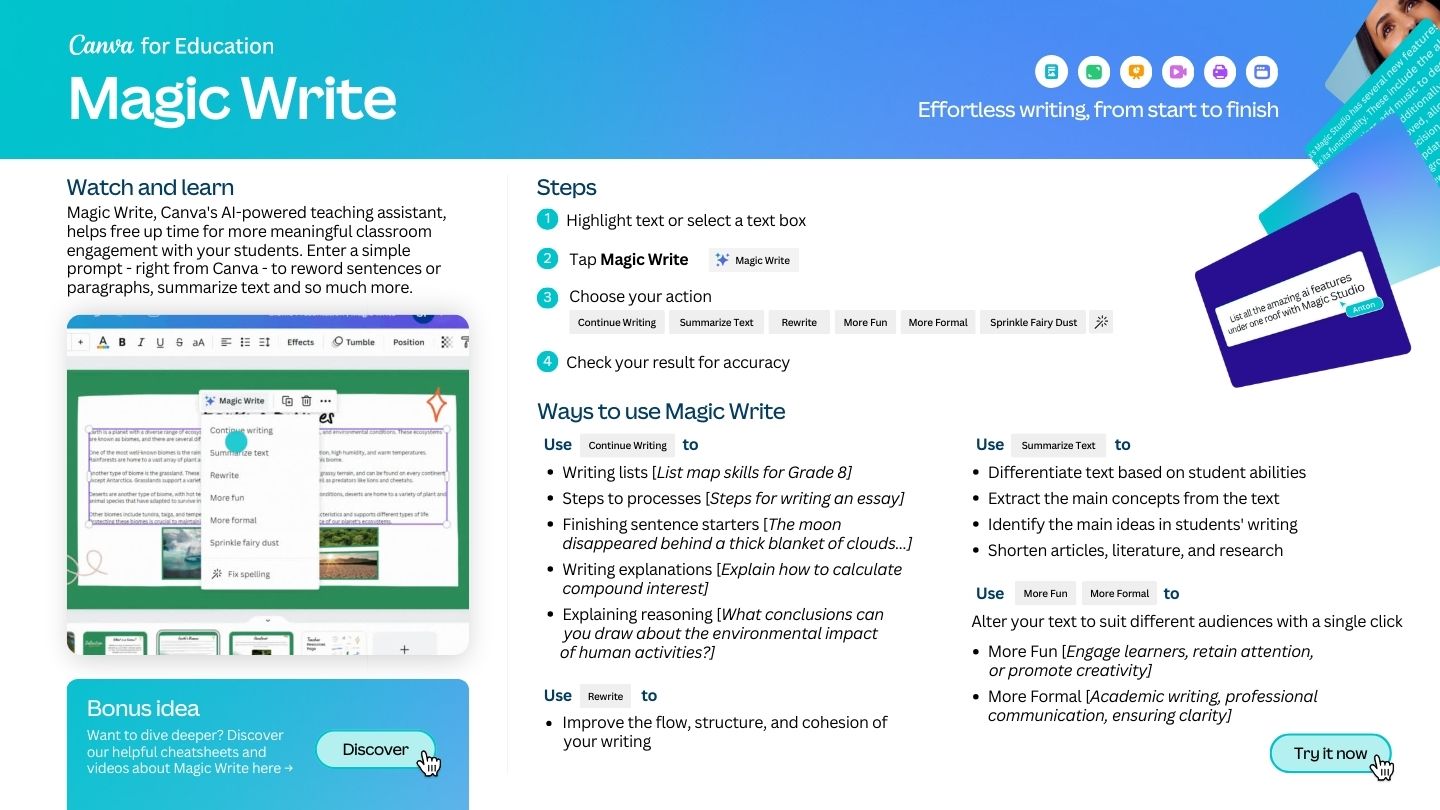 Magic Write Teacher Guide