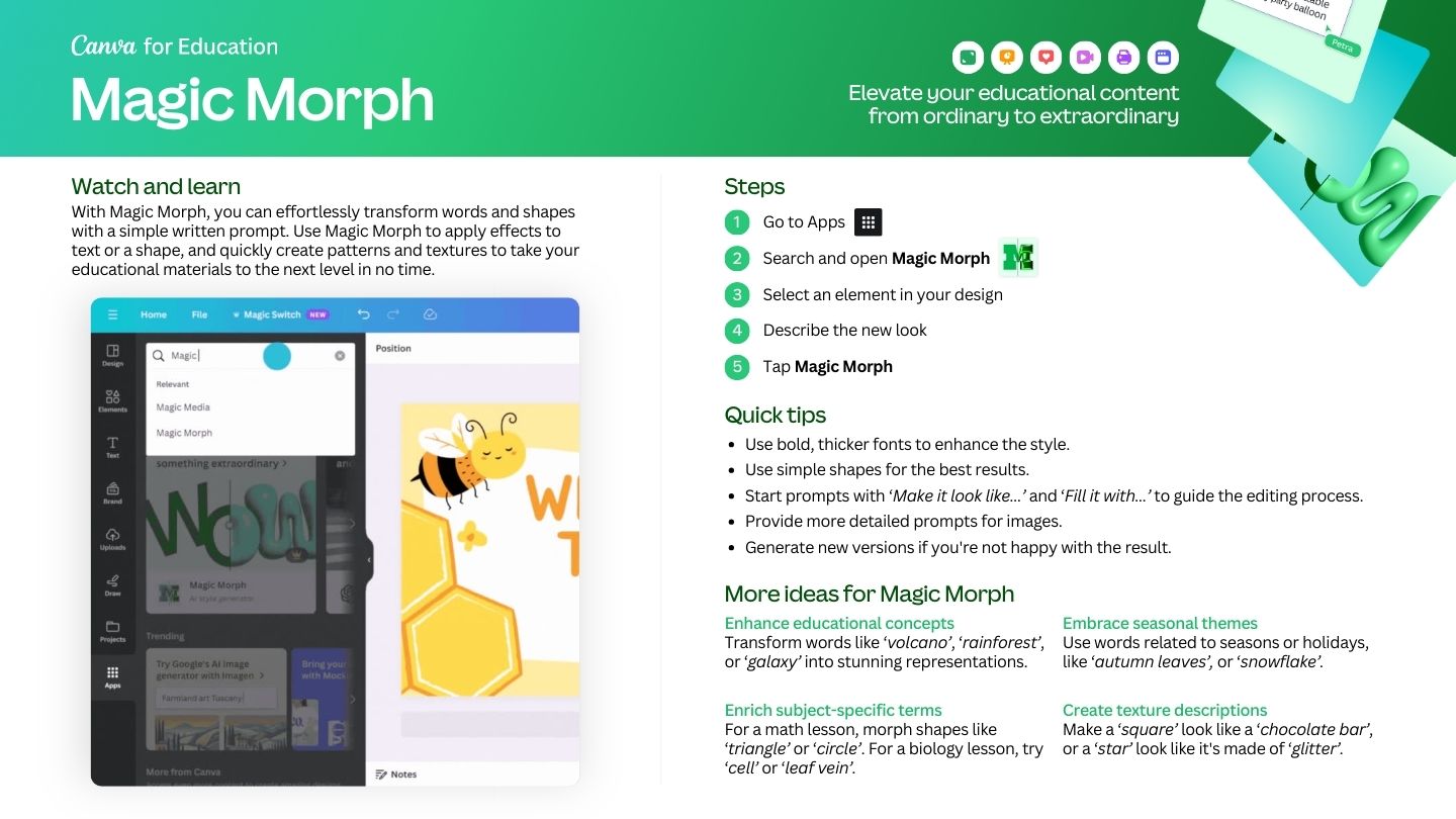 Magic Morph Teacher Guide