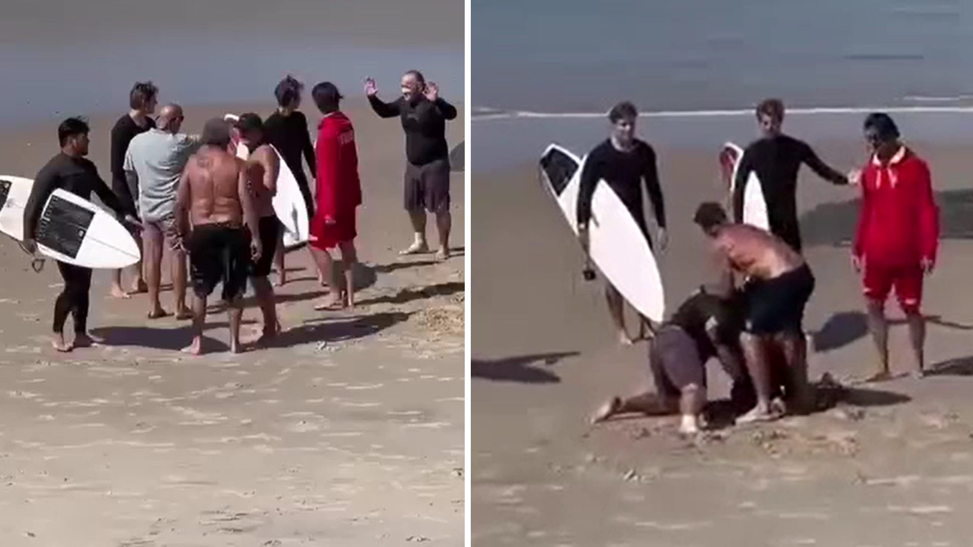 WATCH: Beach brawl breaks out between surfers