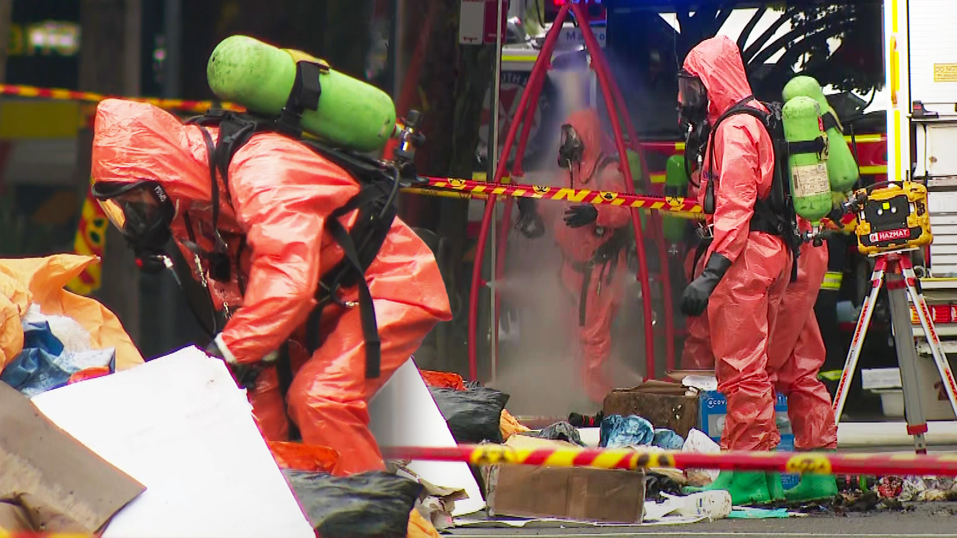 WATCH: Complex hazmat operation unfolds on Sydney street