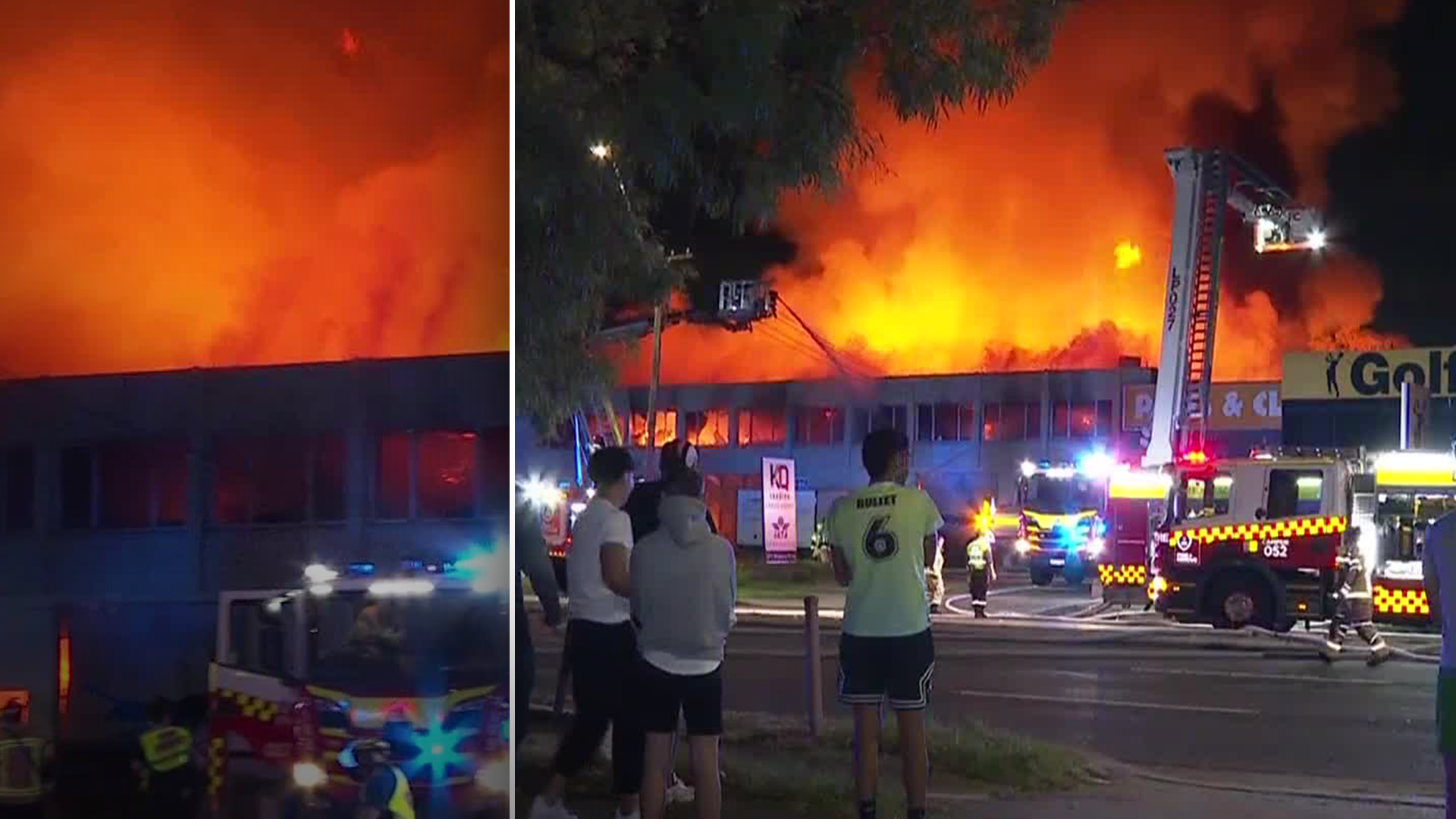 Fire crews battling wild factory blaze in Revesby