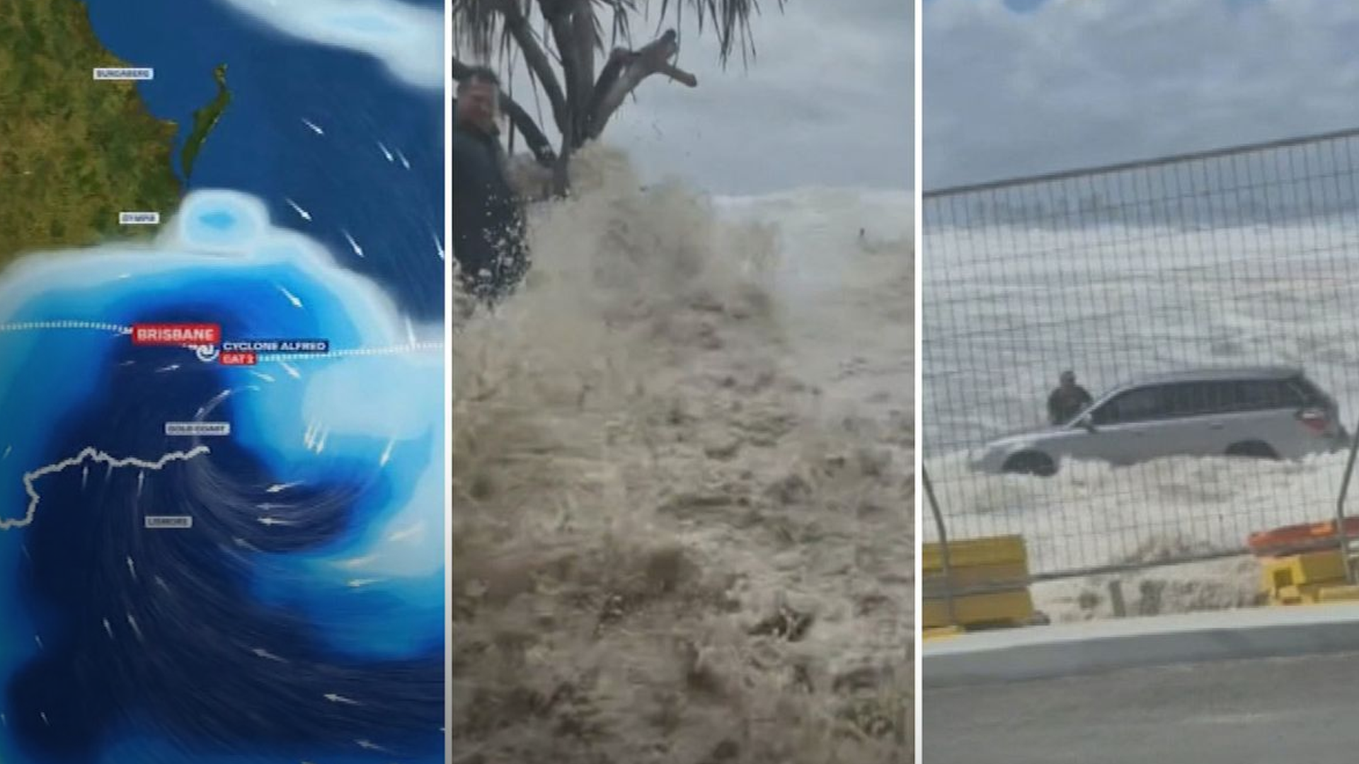 Cyclone Alfred: Expected to make landfall in just under 36 hours: 9News ...
