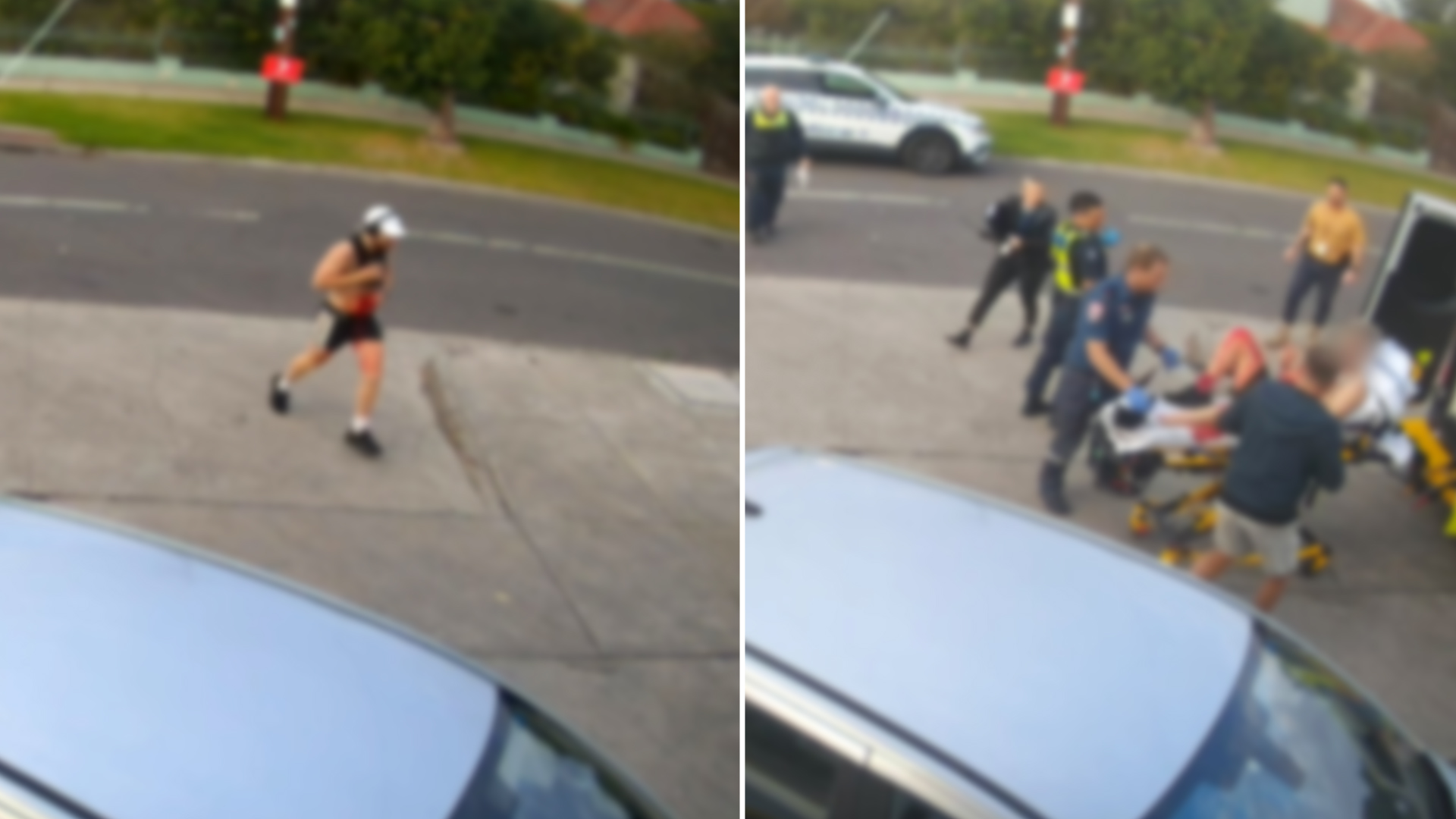 WATCH: Innocent man stabbed while out on morning run