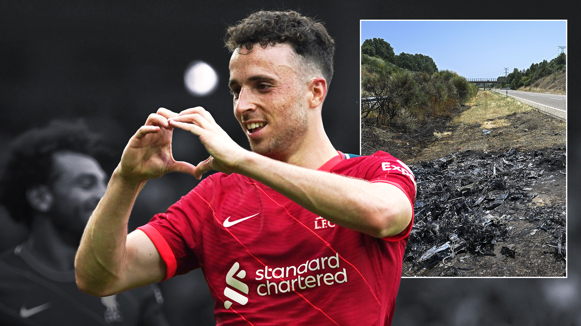 WATCH: Diogo Jota car crash scene footage emerges as tributes flow